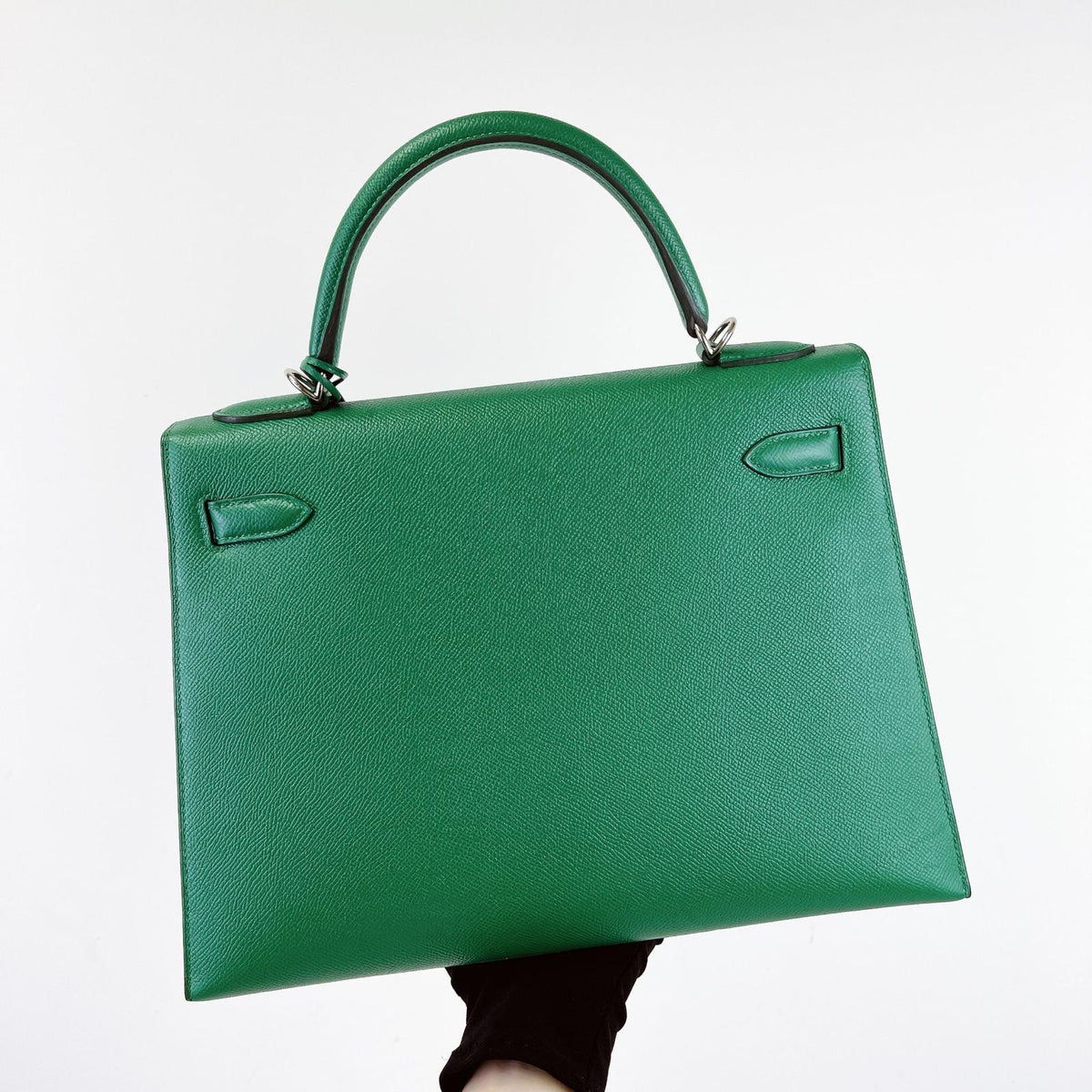 Hermes Kelly Sellier 32 Vert Vertigo Epsom Palladium Hardware ...
